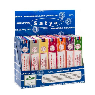 Wholesale Display Box Pack of 42 - Satya Assorted Incense 15 gms ...